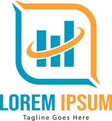 Chart logo template design logo with modern Vector Image