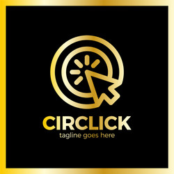 Circle arrow click logo Royalty Free Vector Image