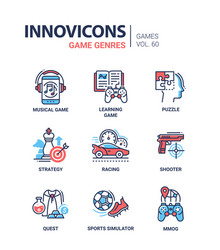 Game Genre Icon Set Vector Images (over 130)