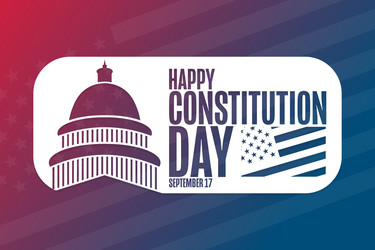 Happy constitution day and citizenship Royalty Free Vector