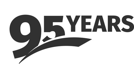 Isolated abstract black 95th anniversary logo Vector Image