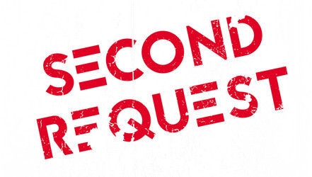 Second request rubber stamp Royalty Free Vector Image