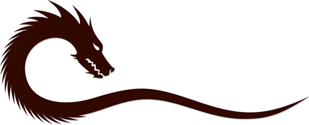 A dragon symbol Royalty Free Vector Image - VectorStock