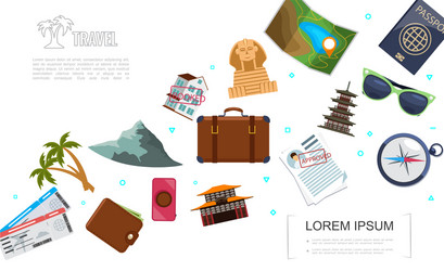 Travel and journey Royalty Free Vector Image - VectorStock