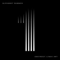 Number one 1 logo lines abstract modern art Vector Image