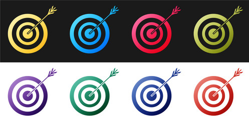 Target with arrow icon on transparent background Vector Image
