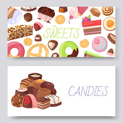 Candy shop confectionery and sweets frame Vector Image