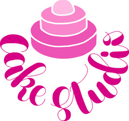 Brush lettering label for french cafe Royalty Free Vector