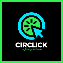 Circle arrow click logo Royalty Free Vector Image
