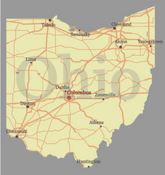 Ohio state location within united states 3d map Vector Image