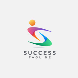 Letter s people logo Royalty Free Vector Image