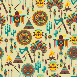 Ethnic seamless pattern in native style Royalty Free Vector