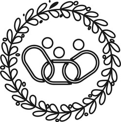 Leaf rotation emblem commitment teamwork together Vector Image