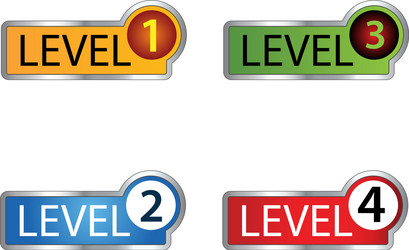 Level 2 icon flat design Royalty Free Vector Image