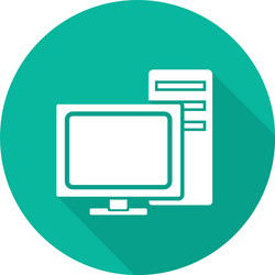System unit of a computer icon flat style Vector Image