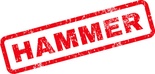 Hammer rubber stamp Royalty Free Vector Image - VectorStock