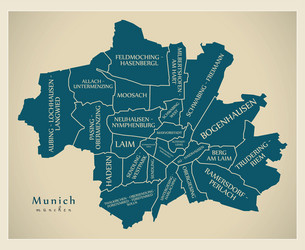 Modern city map - munich germany Royalty Free Vector Image
