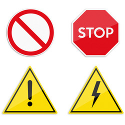 Three rectangle road traffic sign icon in outline Vector Image