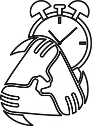 Time stethoscope commitment teamwork together Vector Image