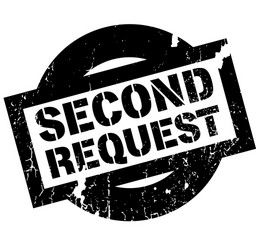 Second request rubber stamp Royalty Free Vector Image