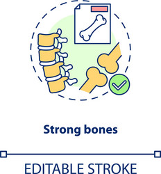 Strong bones concept icon Royalty Free Vector Image