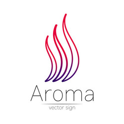 Aroma logo symbol in creative style Royalty Free Vector
