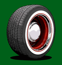 Classic car rims template Royalty Free Vector Image