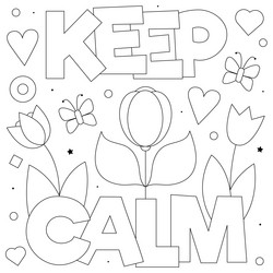 Keep shining coloring page Royalty Free Vector Image