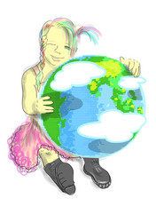 Happy earth day seamless pattern Royalty Free Vector Image