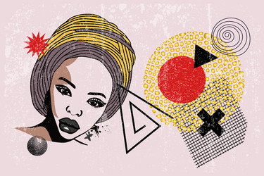 African woman face Royalty Free Vector Image - VectorStock