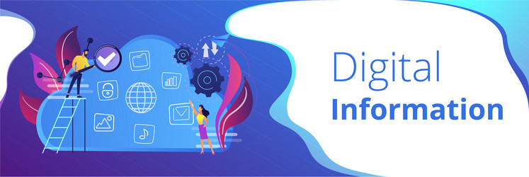 Big data developer header banner Royalty Free Vector Image