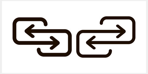 Connect with arrow icon isolated stencil technolo Vector Image