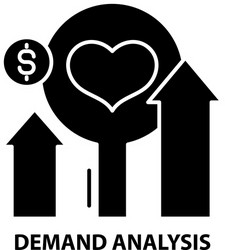 Supply and demand icon black sign Royalty Free Vector Image