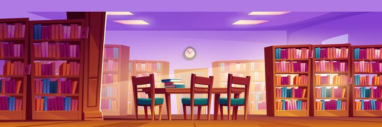 A boy at library Royalty Free Vector Image - VectorStock