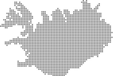 Pixel map of iceland dotted Royalty Free Vector Image