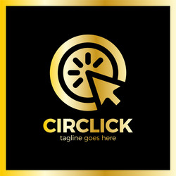 Circle arrow click logo Royalty Free Vector Image