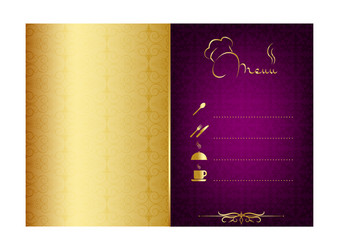 Elegant golden menu cover design template luxury Vector Image