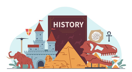 History lesson concept time periods Royalty Free Vector