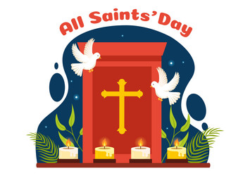 All saints day on 1st november Royalty Free Vector Image