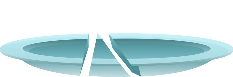 Broken plate icon cartoon style Royalty Free Vector Image