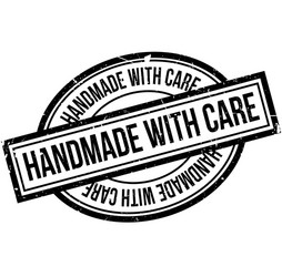 Handmade with care rubber stamp Royalty Free Vector Image