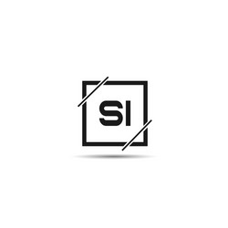 Initial letter si logo template design Royalty Free Vector