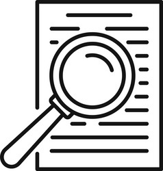 Zoom magnifier icon outline user interface Vector Image