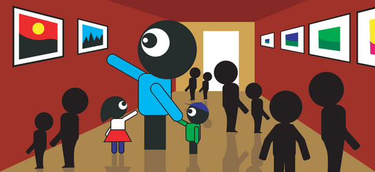 Surreal art in joan miro style abstract painting Vector Image