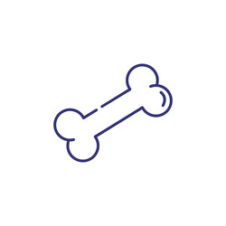 Dog with bone line icon Royalty Free Vector Image