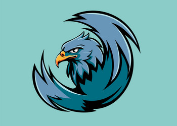 Blue Eagle Emblem Royalty Free Vector Image - VectorStock