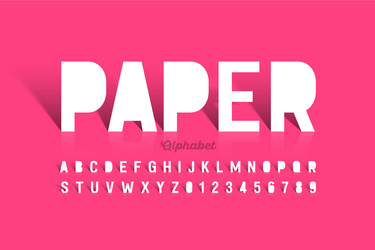 Paper cut typography Royalty Free Vector Image