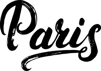 Calligraphy Hand Lettering Paris Written Vector Images (27)