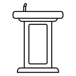 Graduation podium flat Royalty Free Vector Image