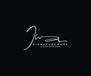 Letter iw signature logo template Royalty Free Vector Image